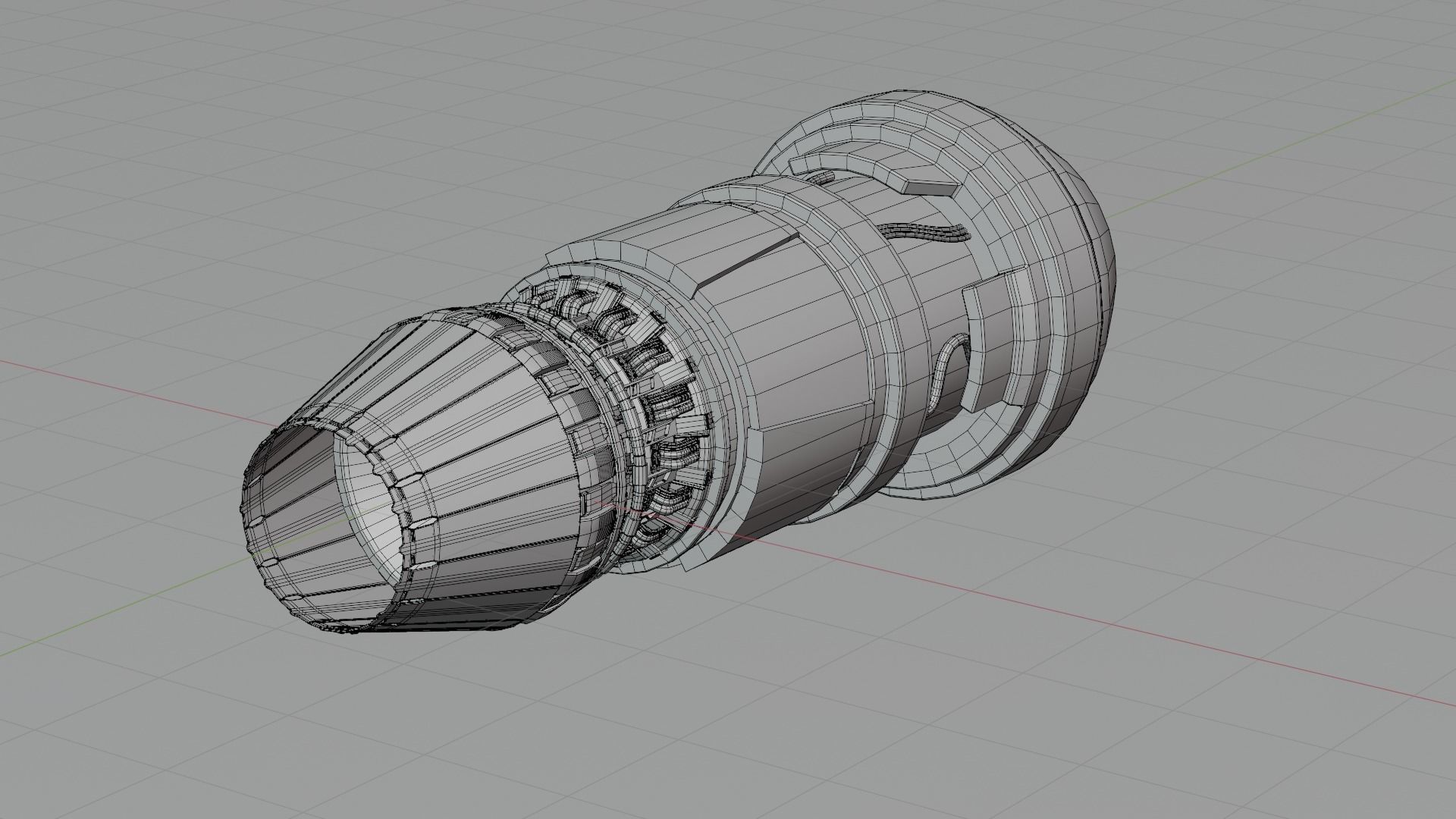 3D model Thruster with turbofan and airbrake VR / AR / low-poly | CGTrader
