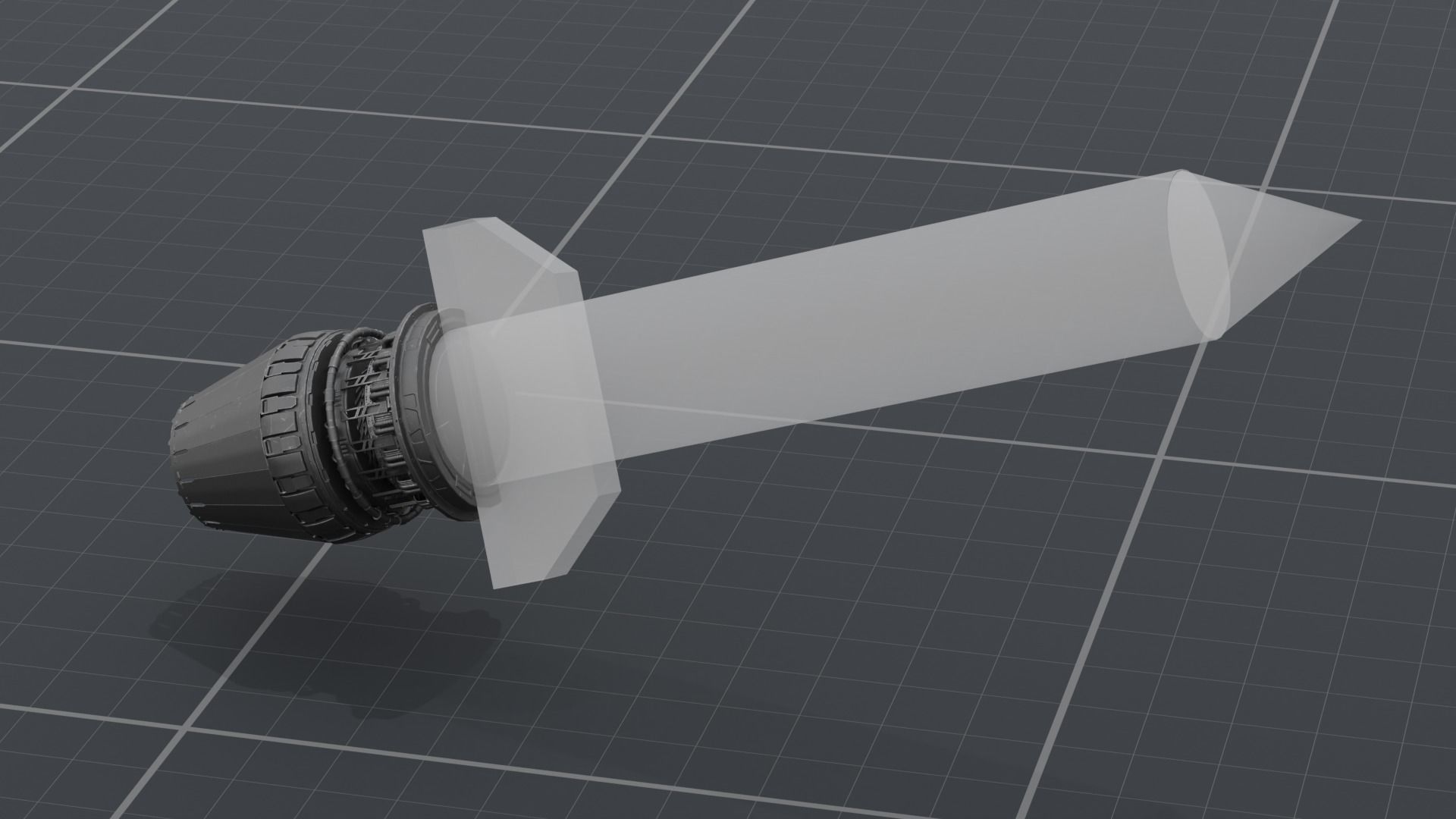 3D model Thruster with turbofan and airbrake VR / AR / low-poly | CGTrader