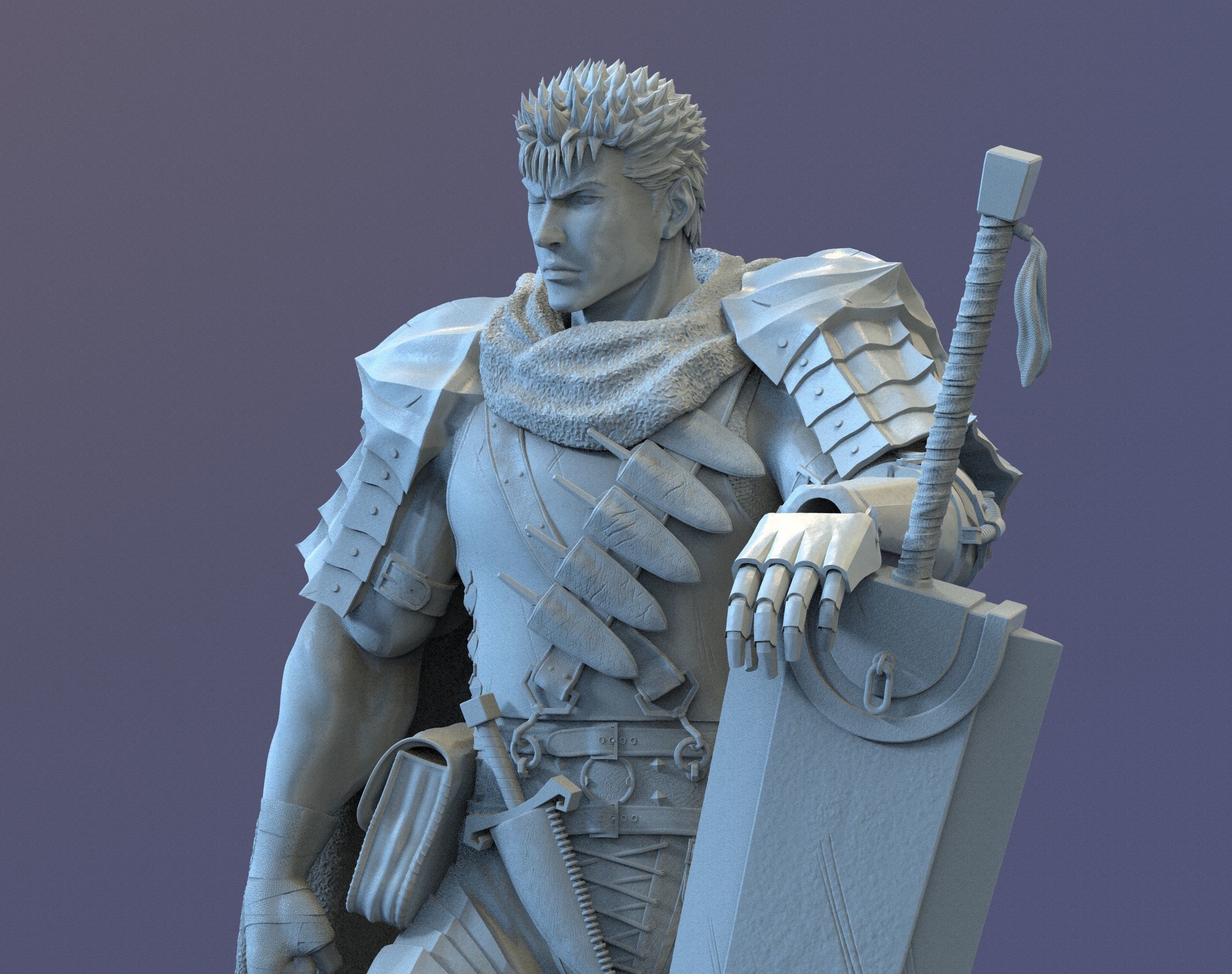 Berserk - GUTS 3D model 3D printable | CGTrader
