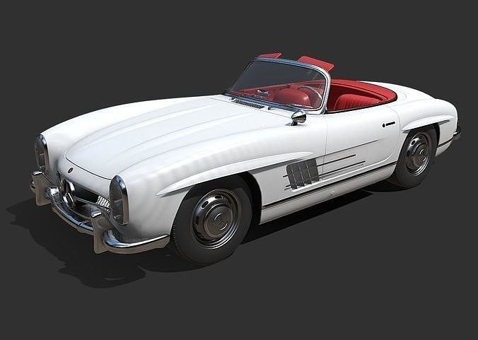 mercedes benz 300 SL classic 1957 3D model | CGTrader