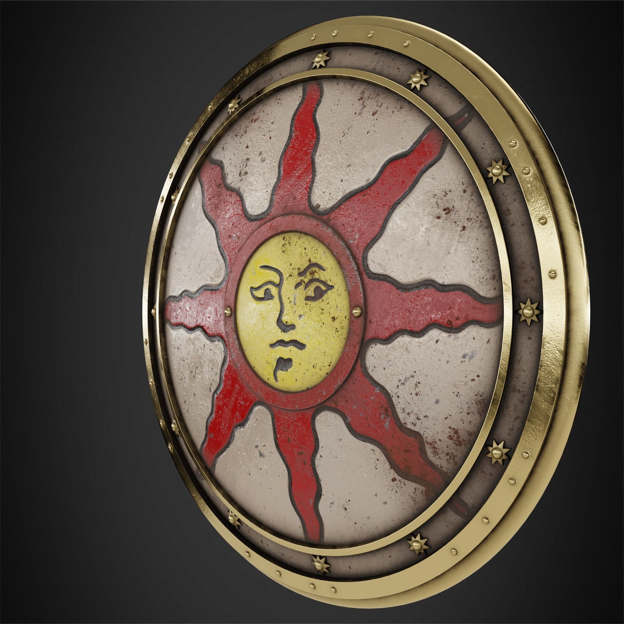 Dark Souls Solaire of Astora Sunlight Shield for Cosplay 3D model 3D printable | CGTrader
