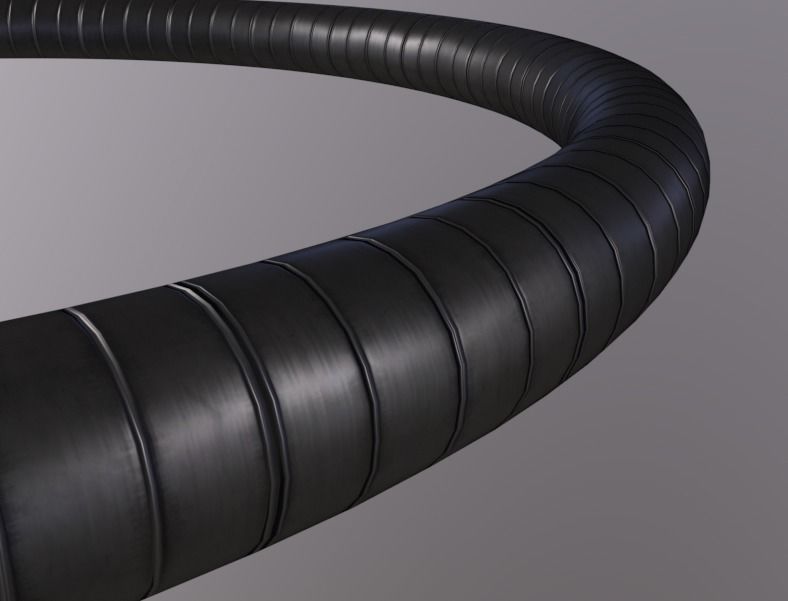 3D model Pipe Brushed Curved VR / AR / low-poly | CGTrader