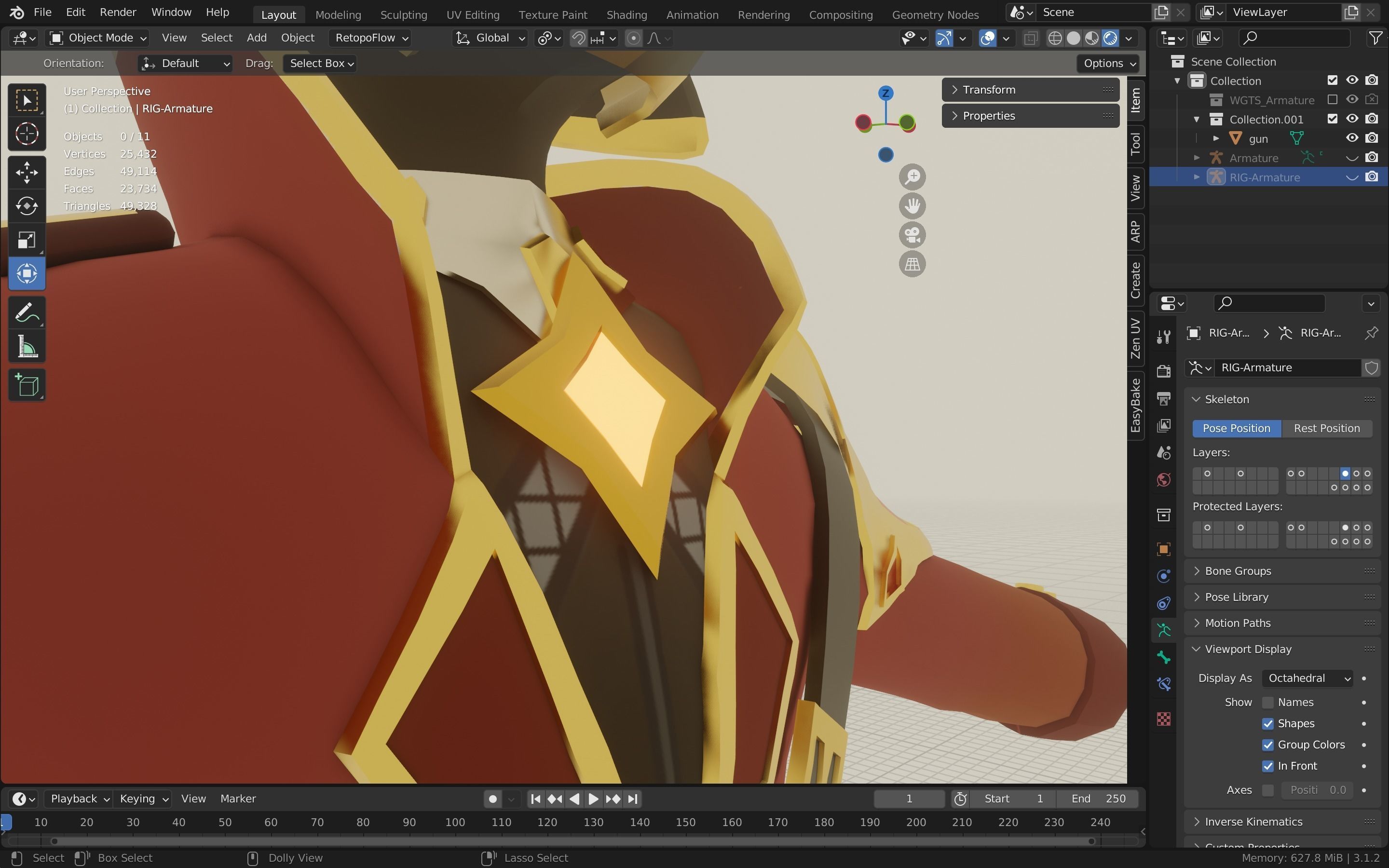 fantasy soldier with gun 3D Model 3D model rigged | CGTrader