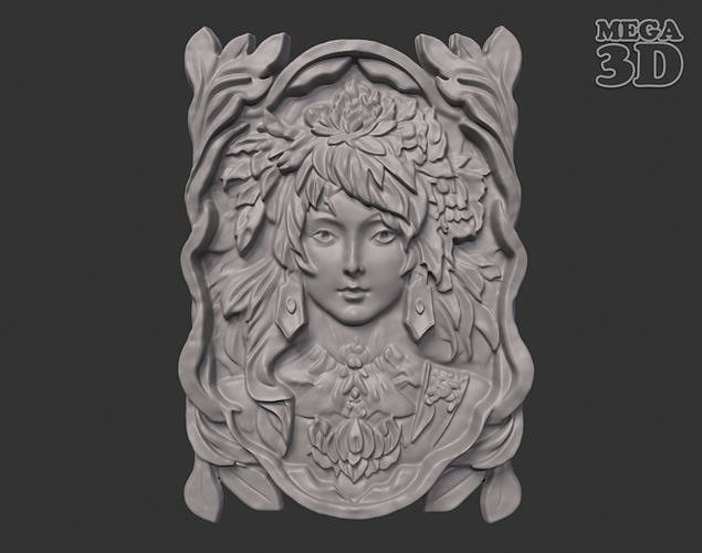 Bas Relief Woman 230519A 3D model 3D printable | CGTrader