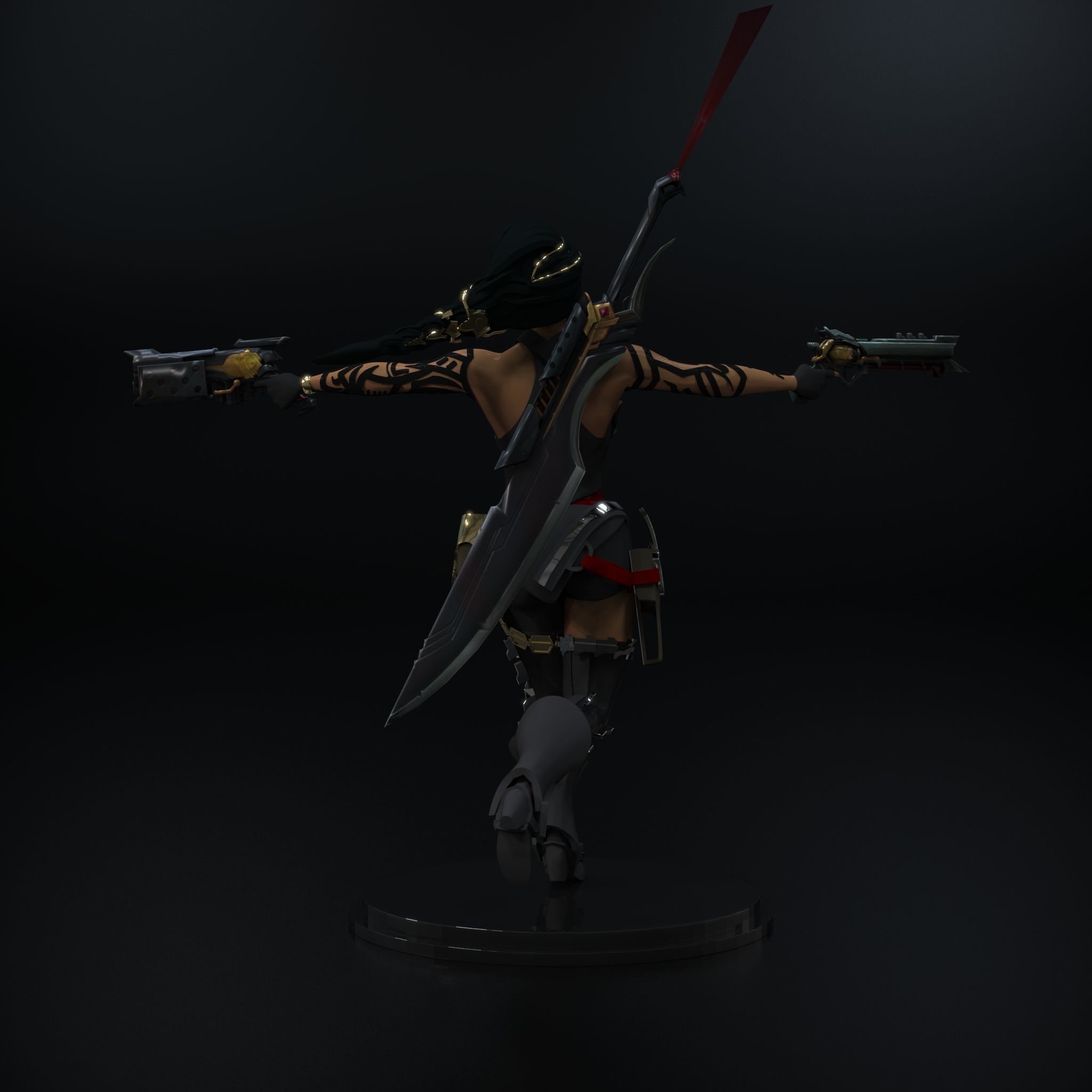 Samira League of legends Base skin 3D model 3D printable | CGTrader