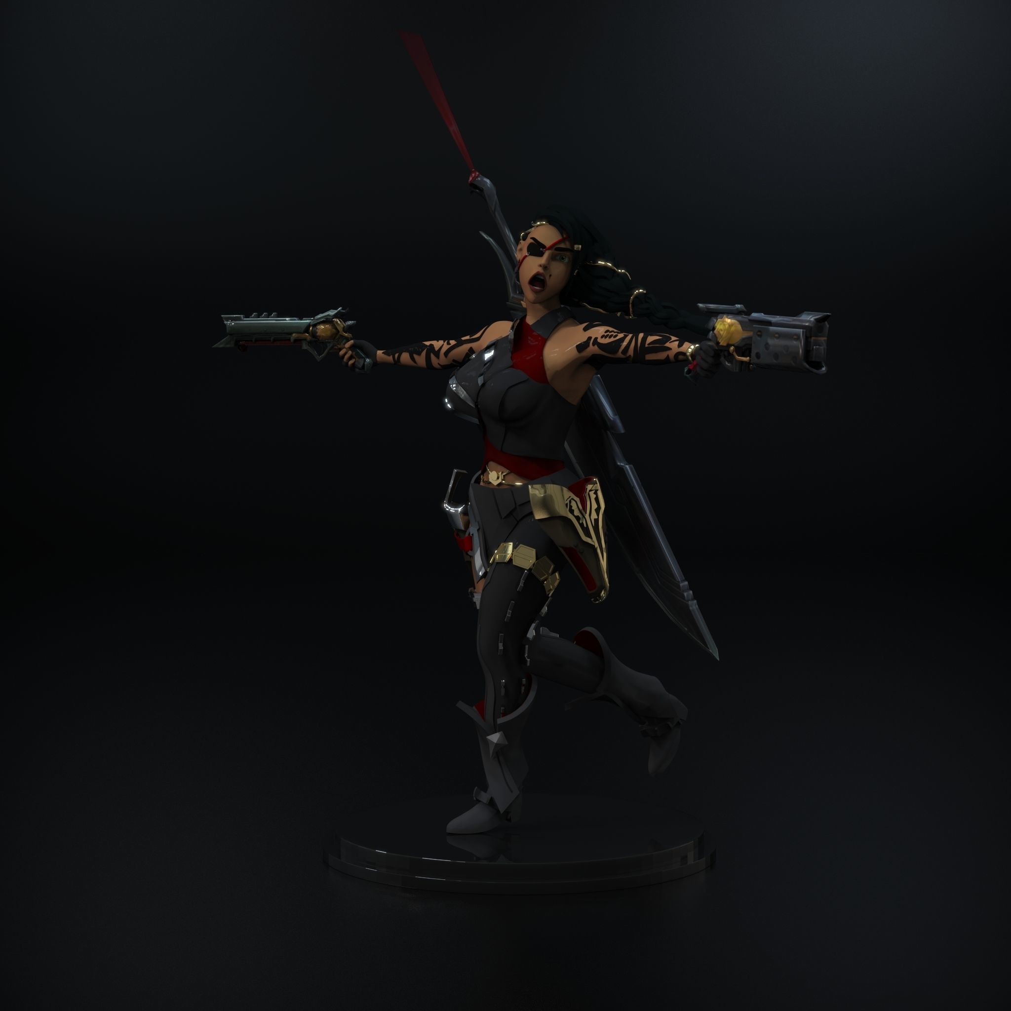 Samira League of legends Base skin 3D model 3D printable | CGTrader