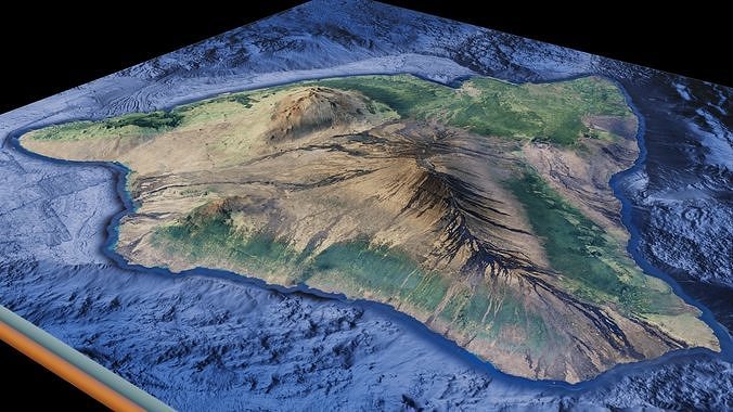 island of Hawaii 3d model terrain The Big Island 3D model | CGTrader