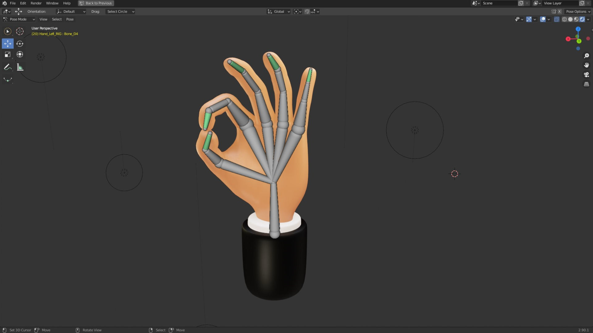 Cartoon Hand Rigged 3D model rigged | CGTrader