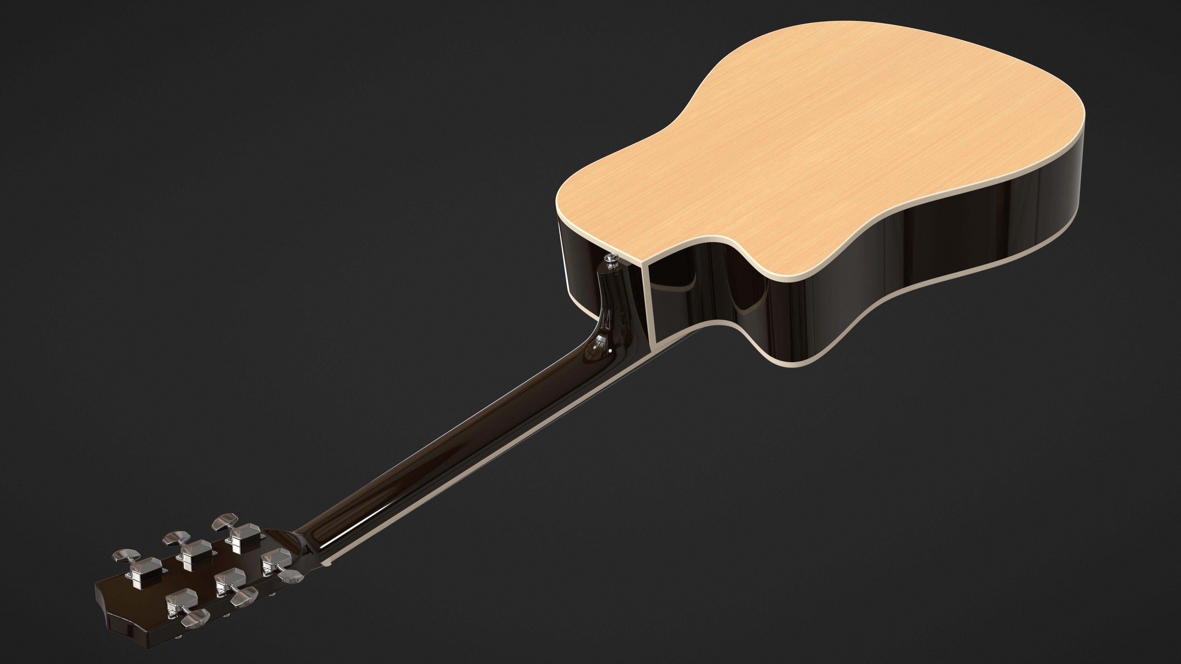 Auditorium Acoustic Guitar 3D model | CGTrader