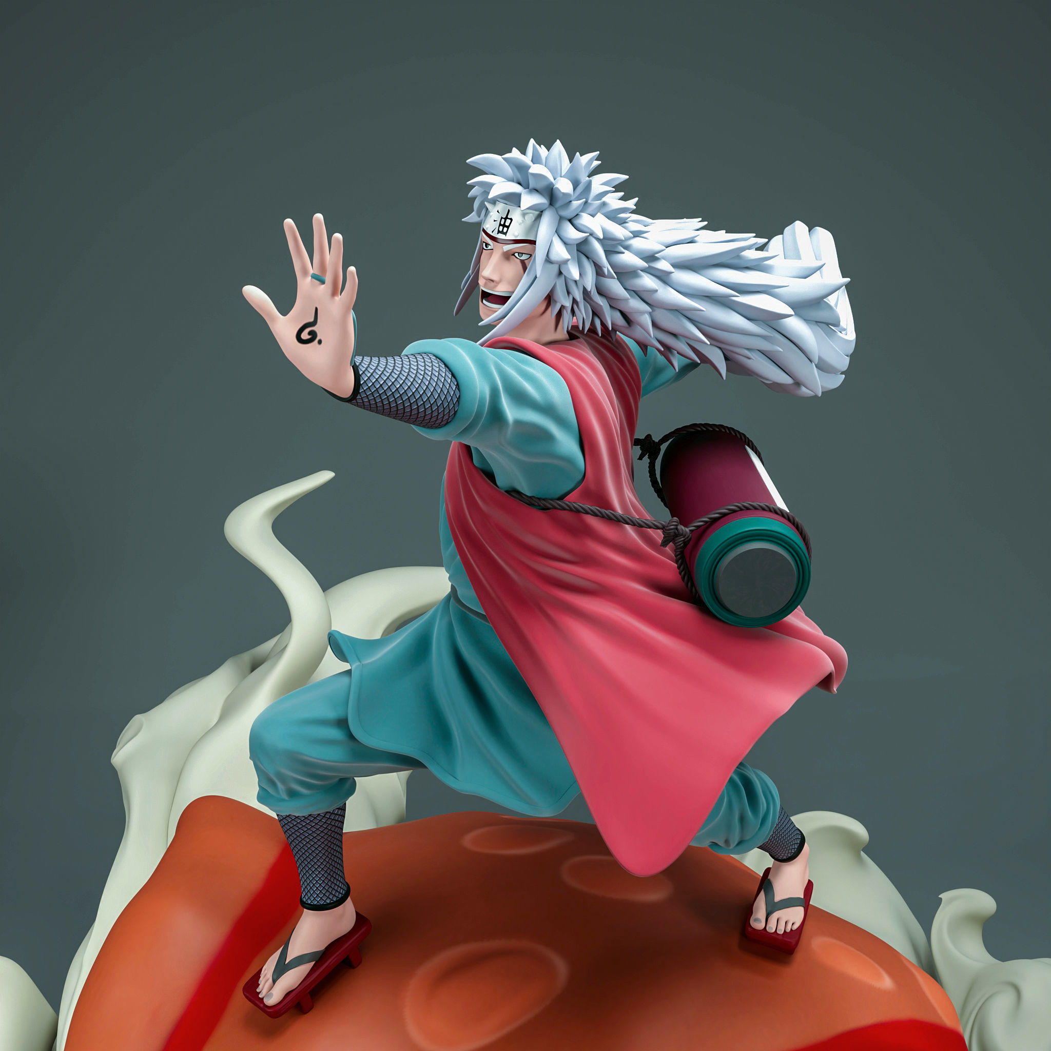 Jiraiya with Gamabunta 3D Printing Diorama 3D model 3D printable | CGTrader