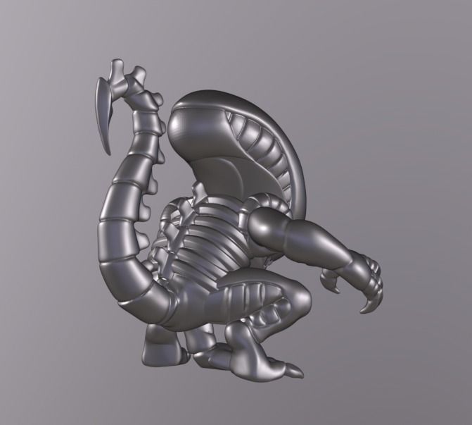 Chibi Alien 3D model 3D printable | CGTrader