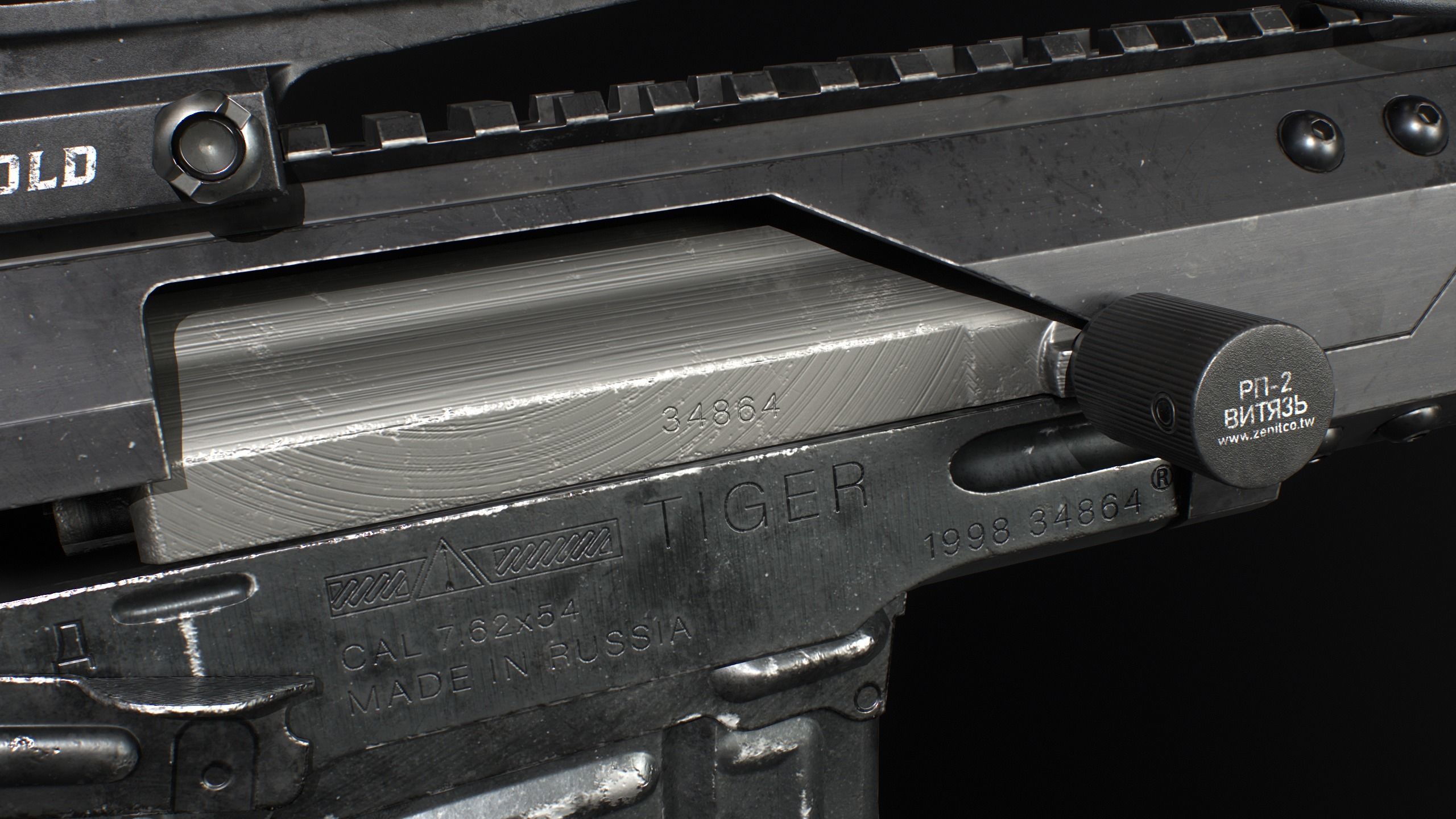 3D model SVD Dragunov Tiger Sniper Rifle with Tactical Kits VR / AR ...