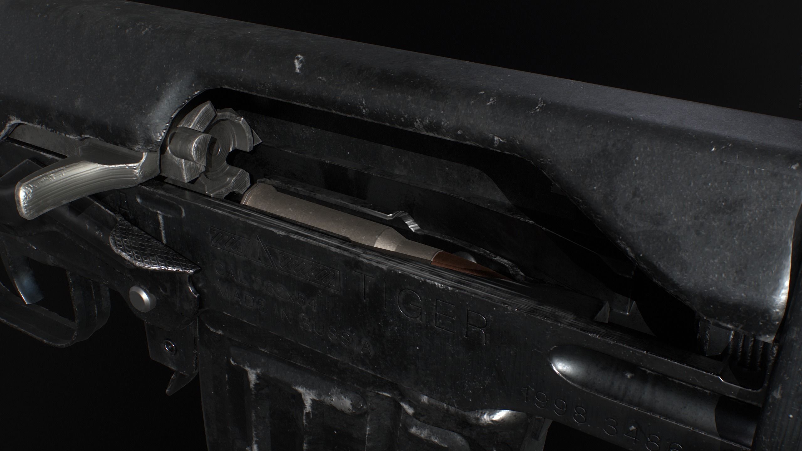 3D model SVD Dragunov Tiger Sniper Rifle with Tactical Kits VR / AR ...