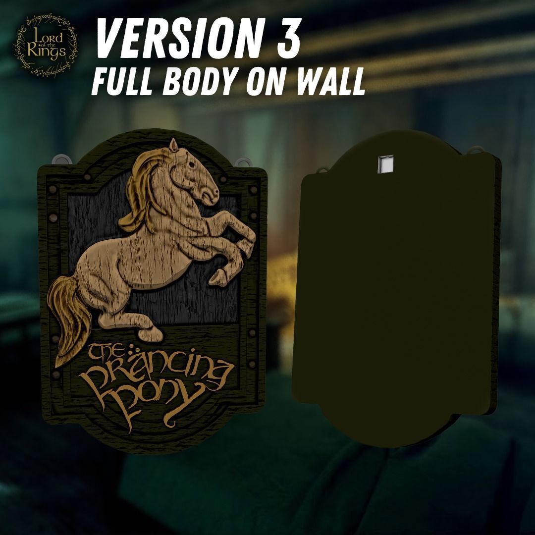 The Prancing Pony Inn sign 3D model 3D printable | CGTrader