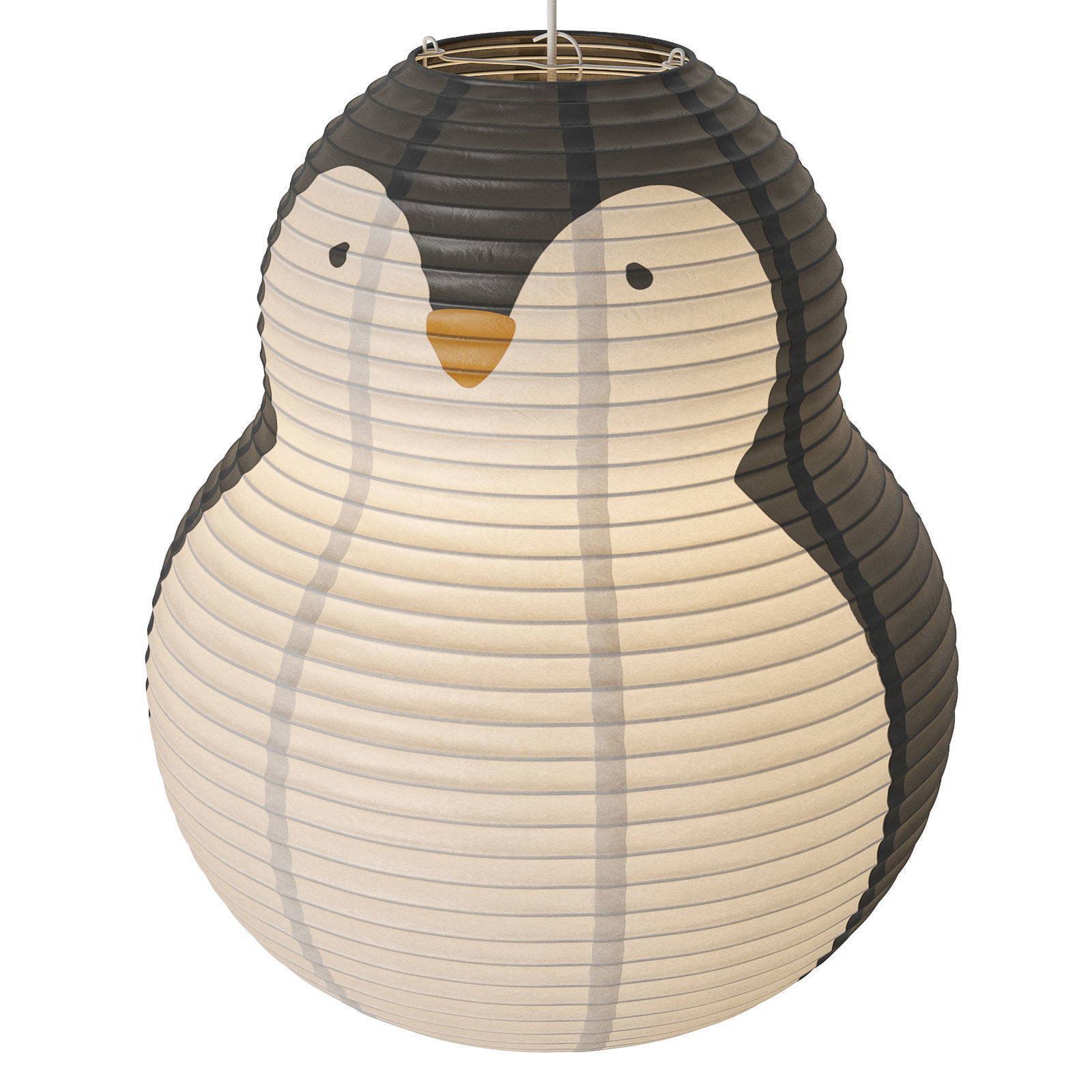 3D model HM Rice paper penguin shaped lamp shade VR / AR / low-poly ...