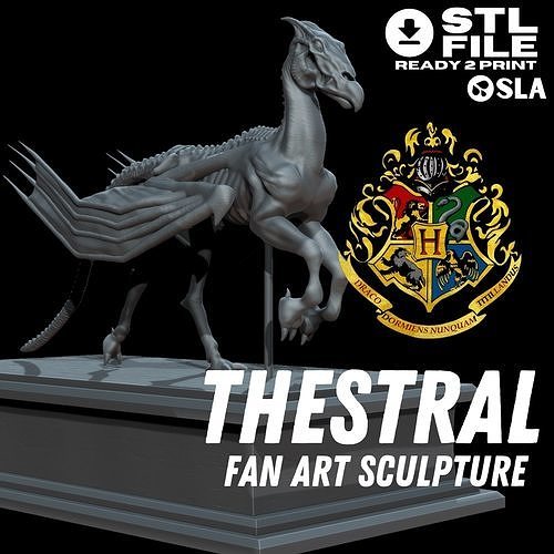 Thestral sculpture - Harry Potter 3D model 3D printable | CGTrader