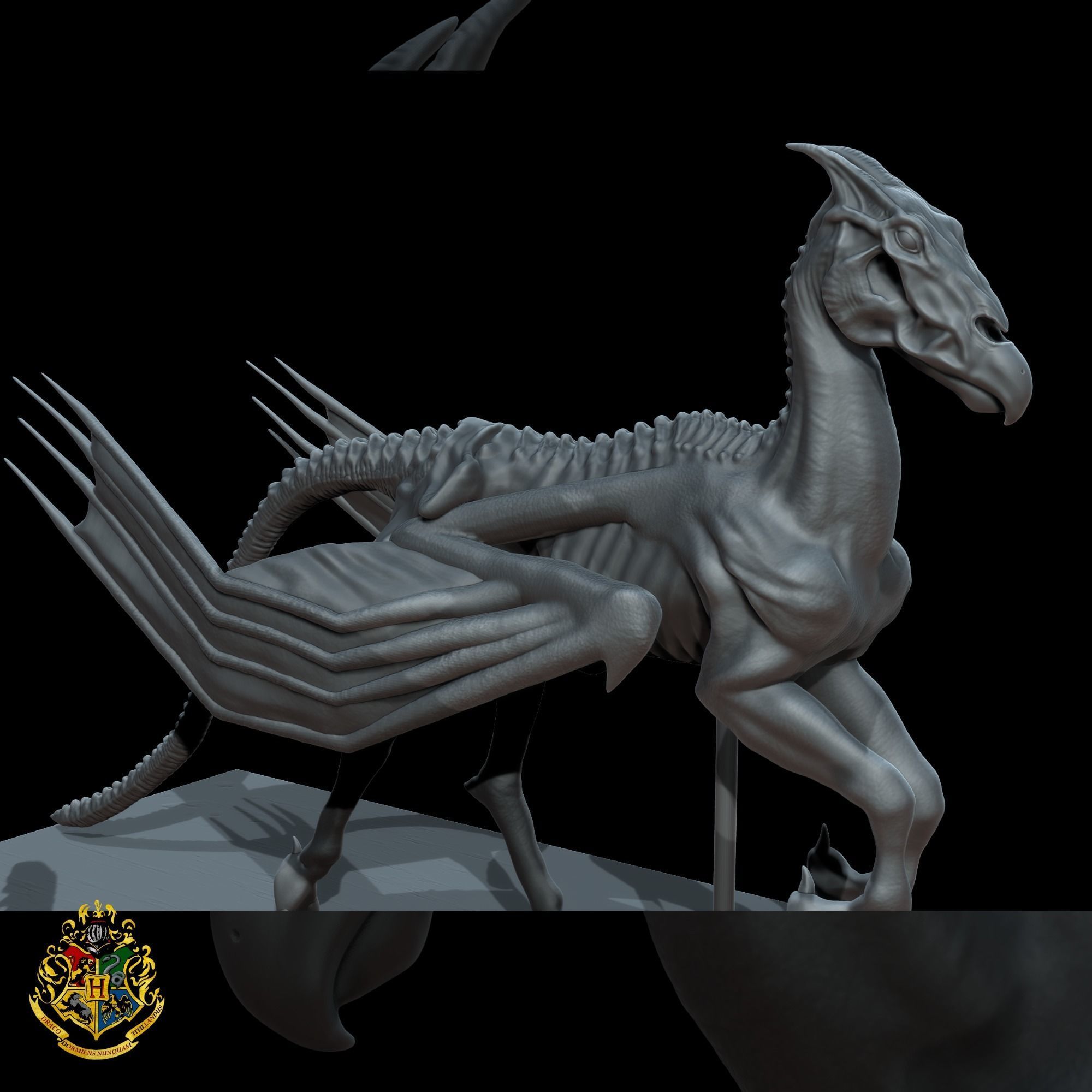 Thestral sculpture - Harry Potter 3D model 3D printable | CGTrader