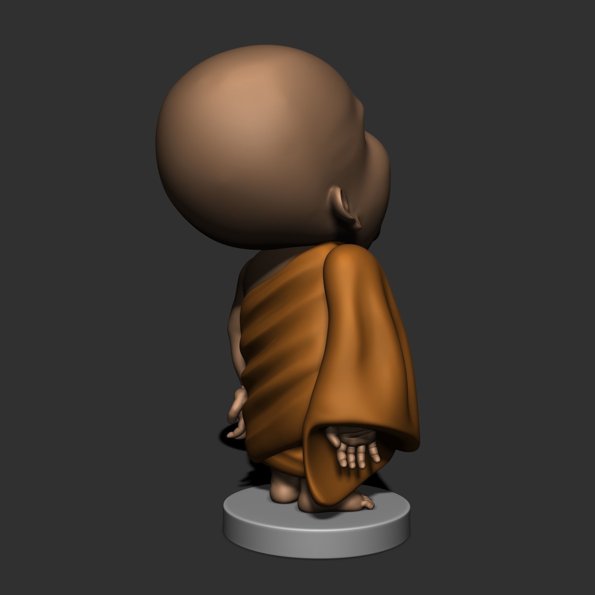 little monk Buddha 3D model 3D printable | CGTrader