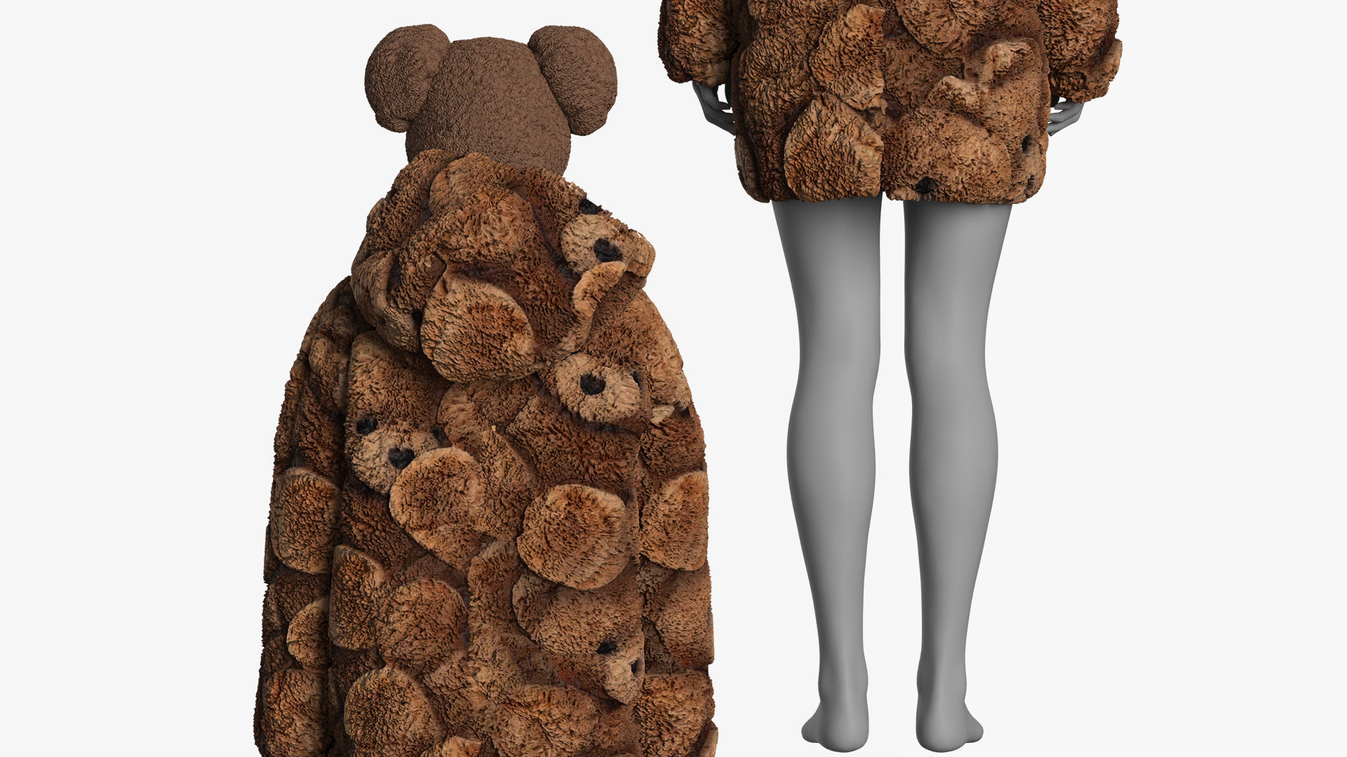 Oversize Sherpa Jacket and Hat Fitted to Gen8 Body Mesh 3D model | CGTrader