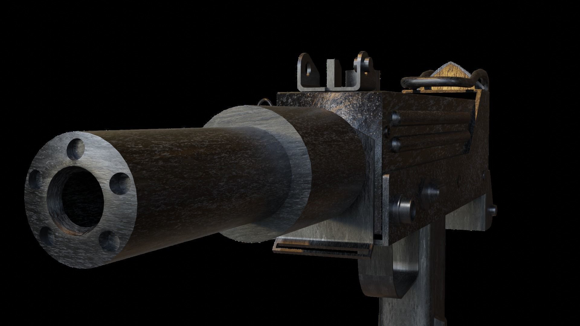 3D model Mac 10 Smg Rifle Gun Assault Rifle Gun Weapon 3D Model VR / AR ...