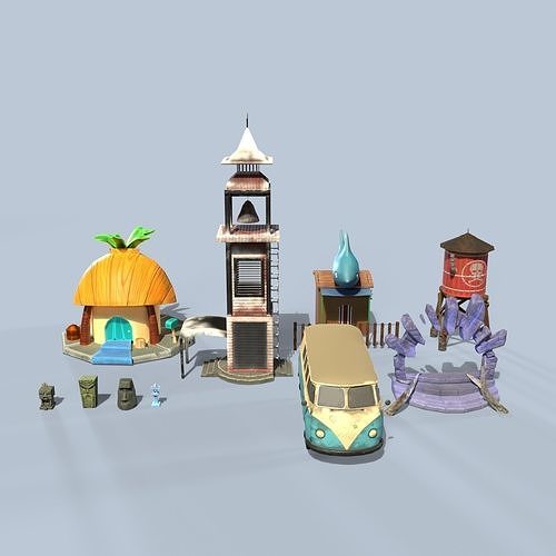 3D model Stylized Haven VR / AR / low-poly | CGTrader