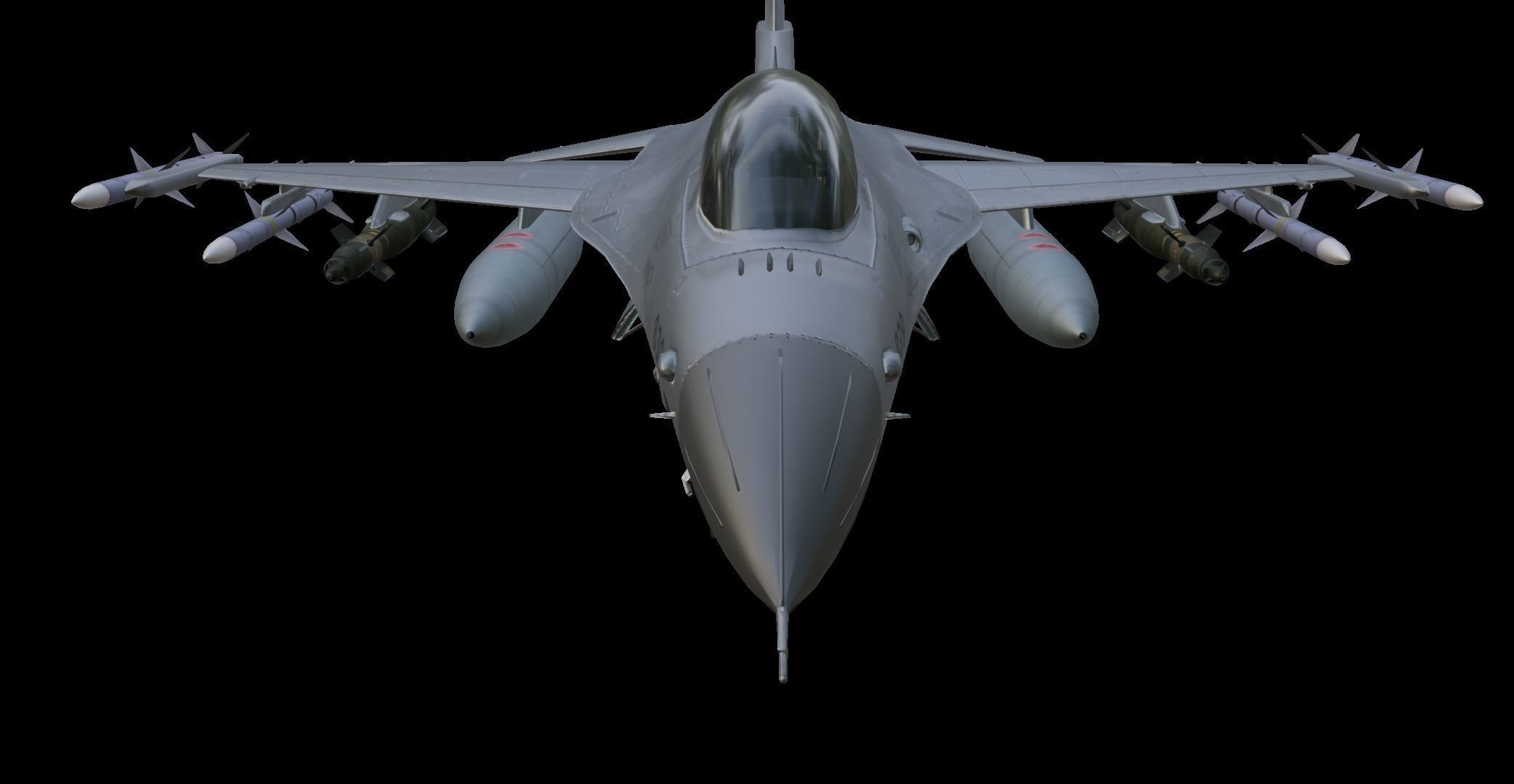 3D model General Dynamics F-16 Fighting Falcon VR / AR / low-poly ...