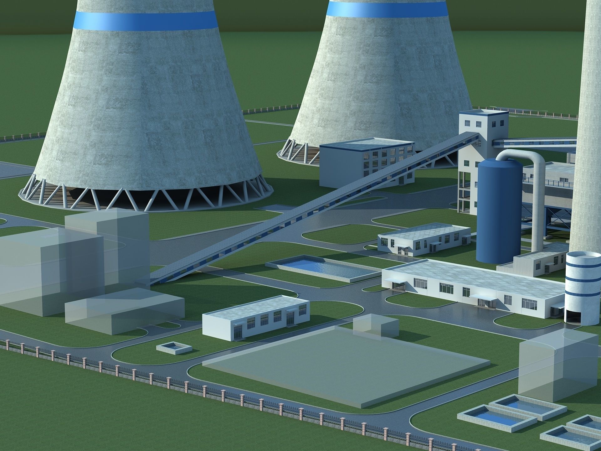 Power Station 1 3D model | CGTrader