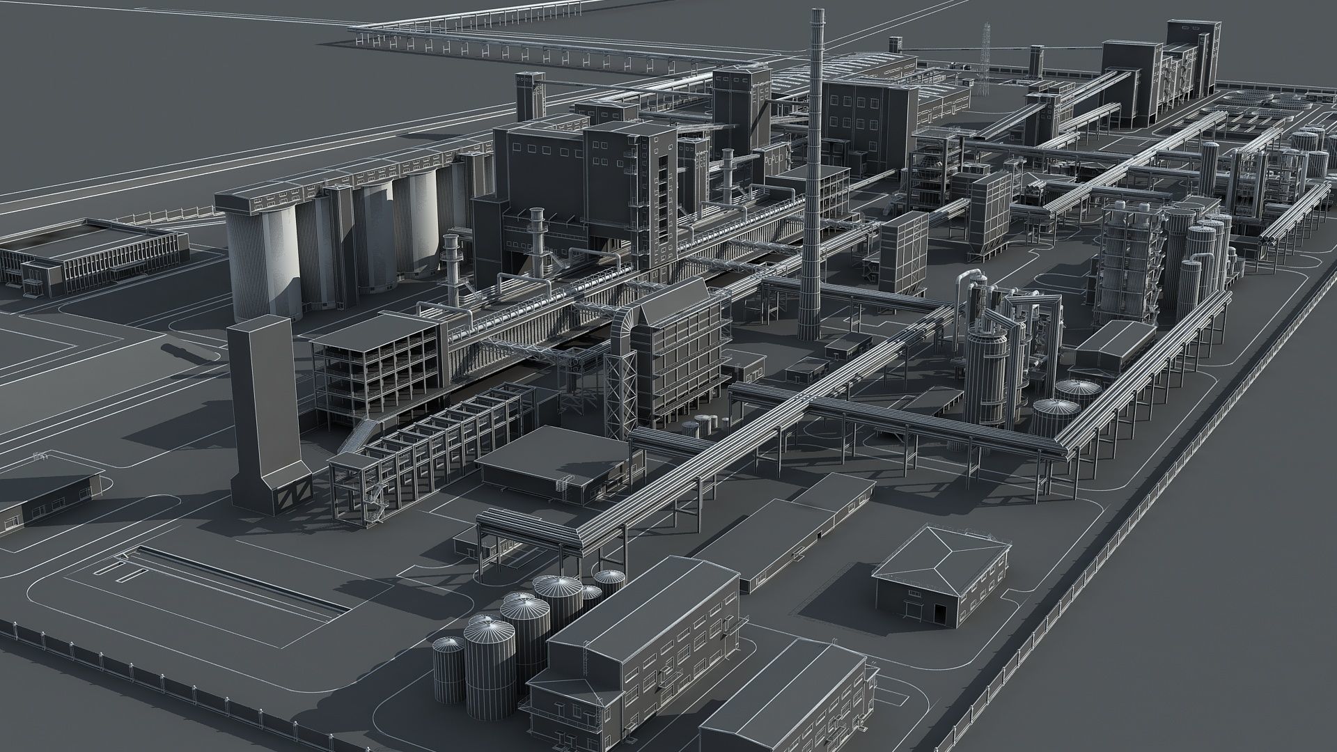 Factory 1 3D model | CGTrader