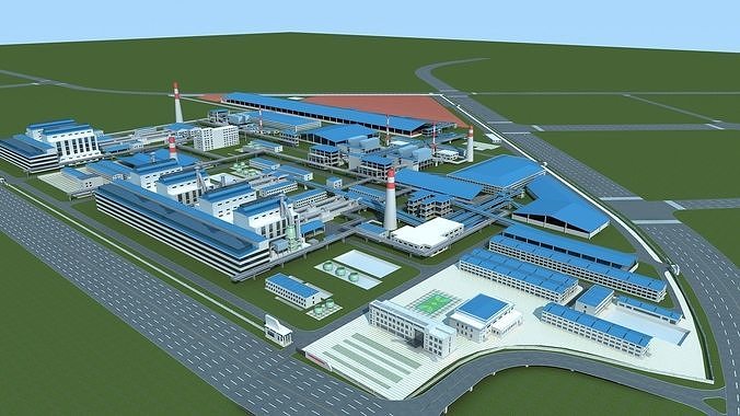 Factory 2 3D model | CGTrader