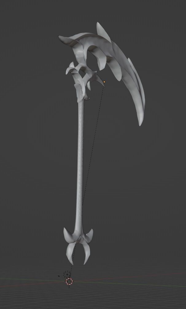 Kayn weapon sickle base form snow moon fan art 3D model 3D printable ...