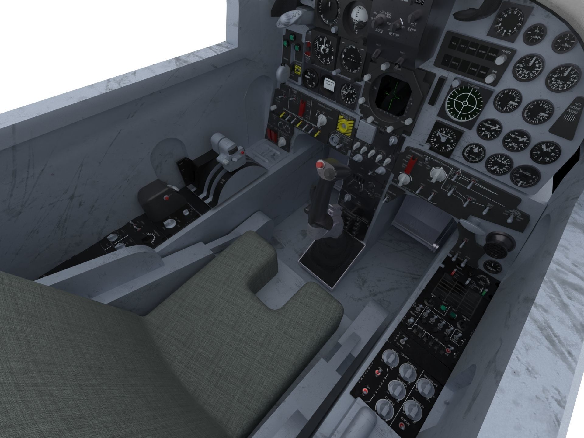 F-5E Tiger II Cockpit 3D model | CGTrader