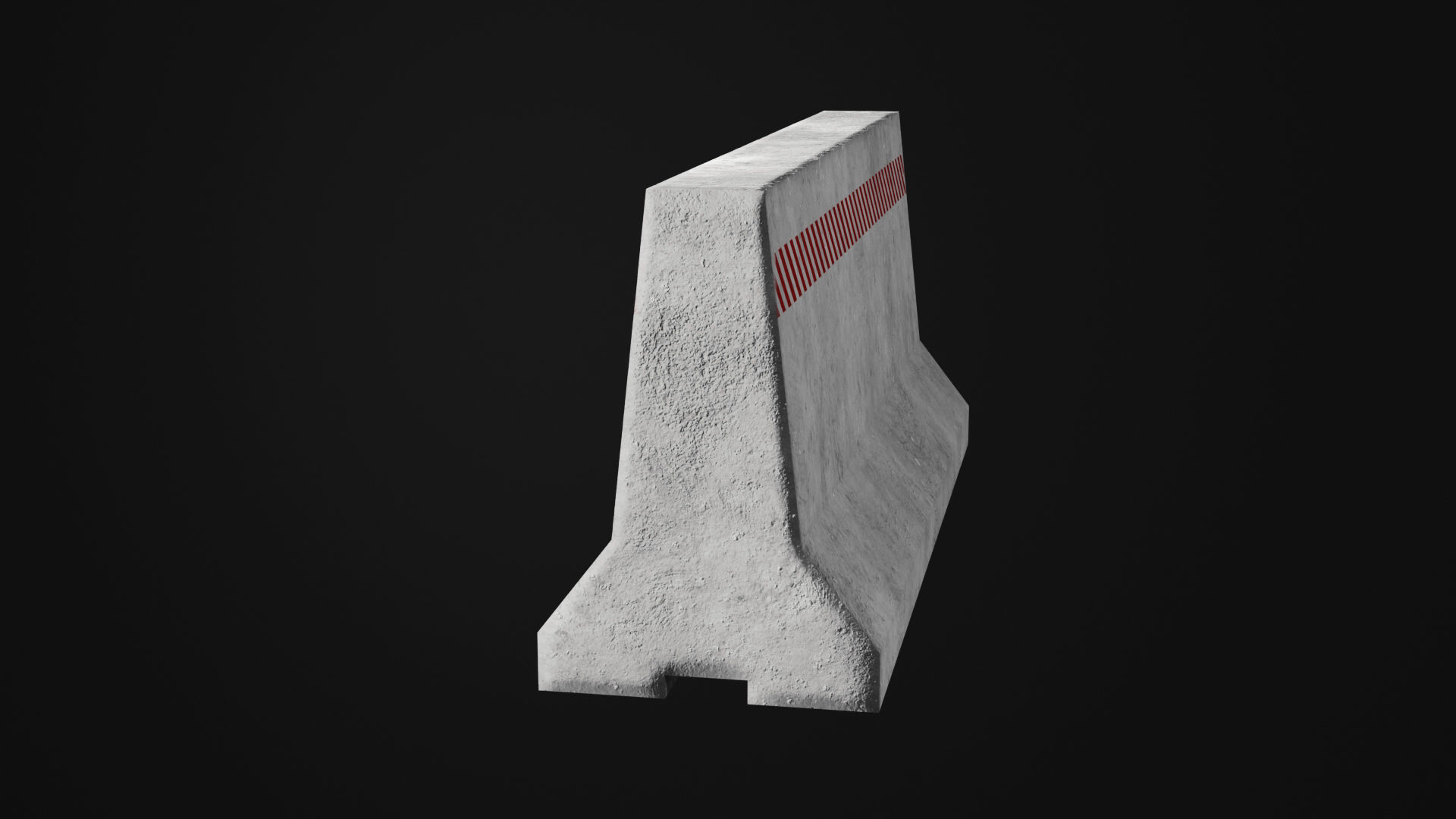 3D model Collection of Low - Poly Concrete Barrier By Nikdox VR / AR ...