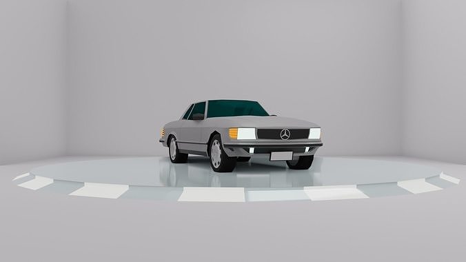 MERCEDES SL 1972 - LOW POLY 3D model | CGTrader
