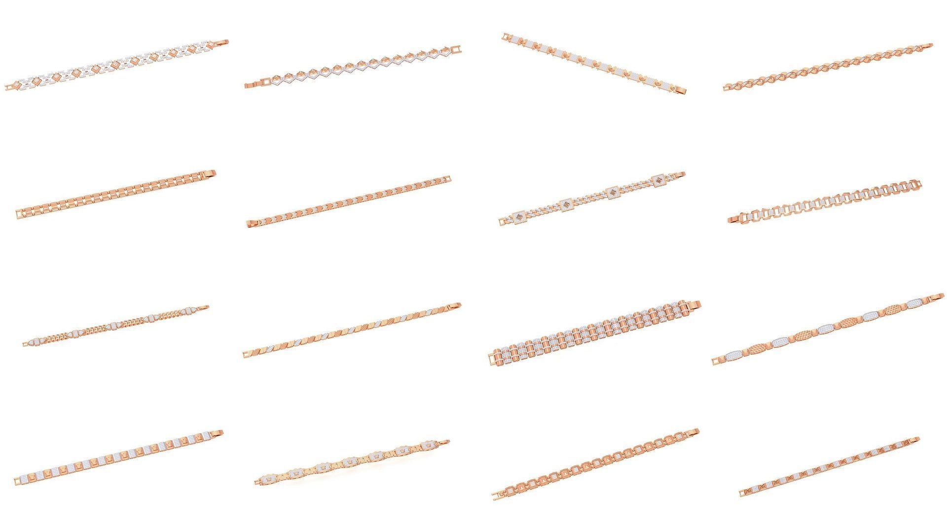 99 Chain Style Diamond Bracelet 3D Model Collection | CGTrader