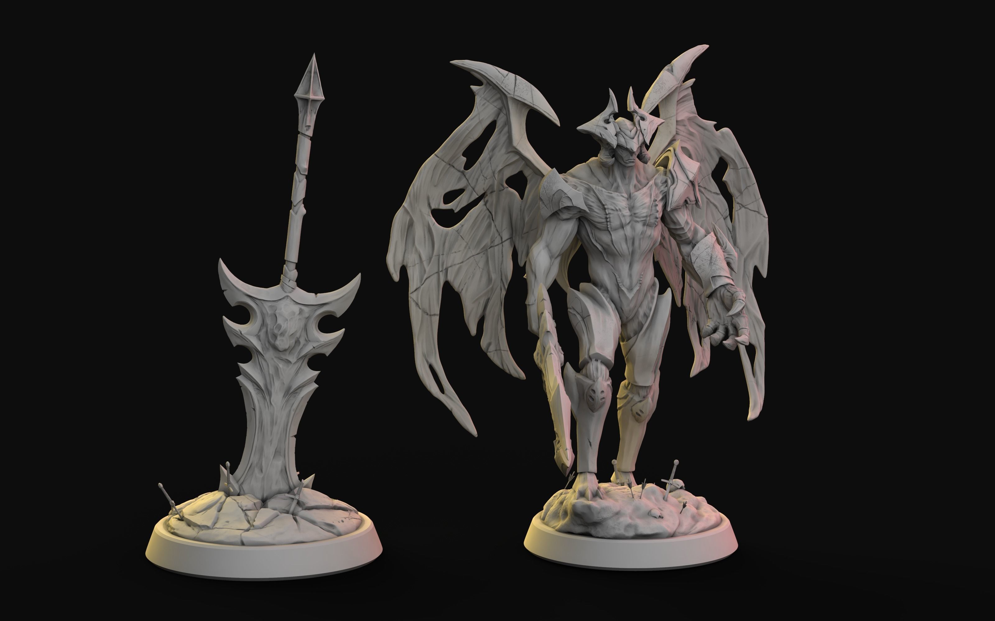 AATROX THE DARKIN BLADE MINIATURE 3D model 3D printable | CGTrader