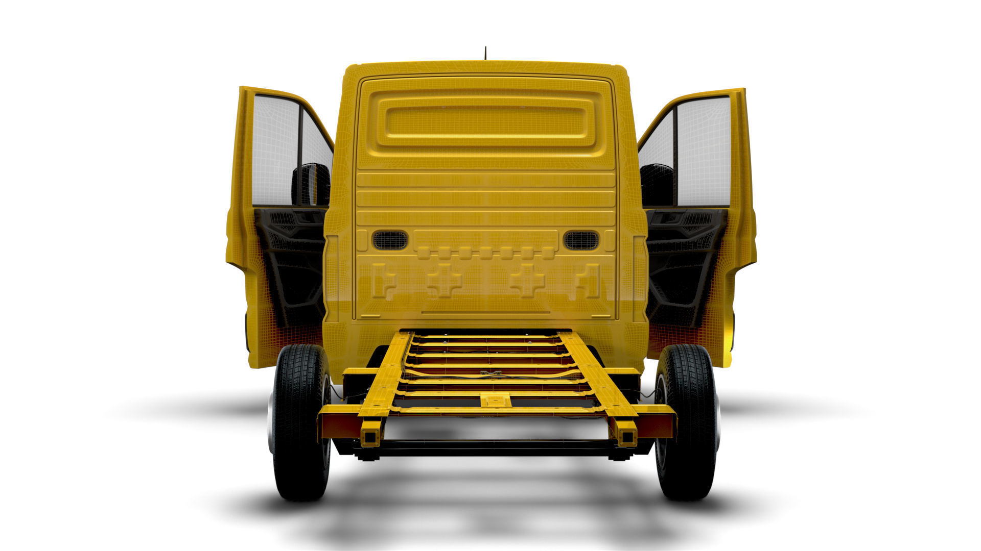 VW Crafter Flat frame chassis HQ Interior 2023 3D model | CGTrader