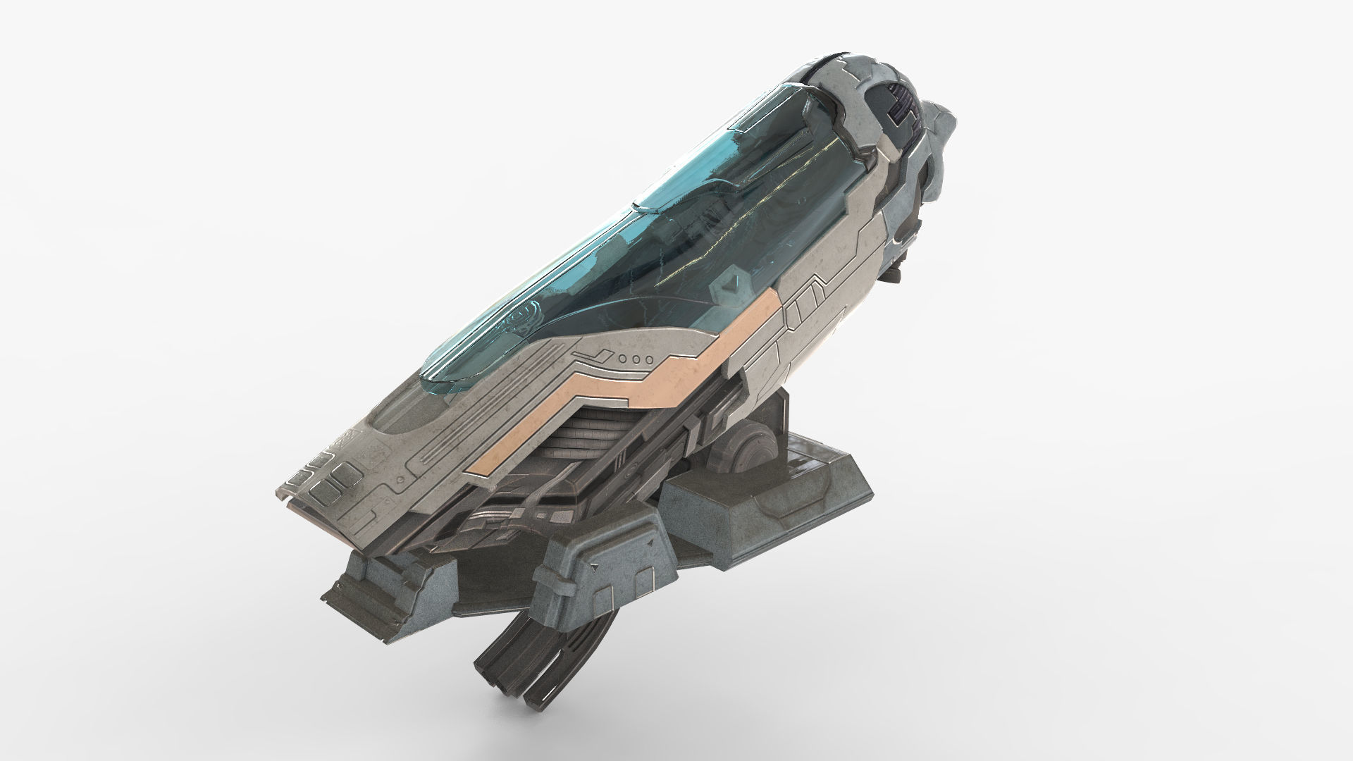 3D model Futuristic Sleep Pod VR / AR / low-poly rigged animated | CGTrader