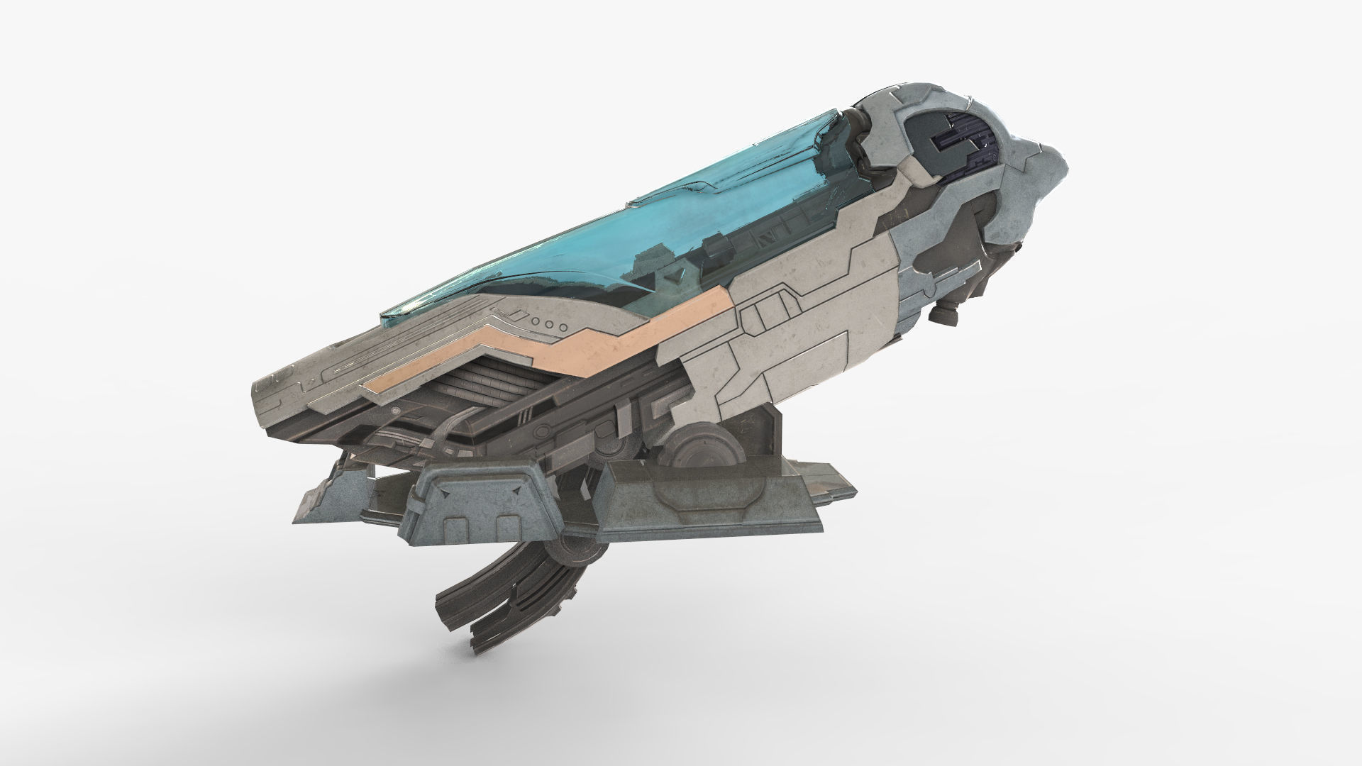 3D model Futuristic Sleep Pod VR / AR / low-poly rigged animated | CGTrader