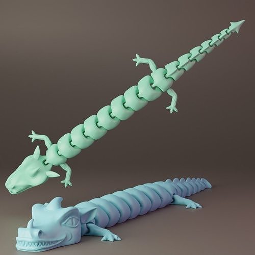 flex dragon 3d model 3D model 3D printable | CGTrader