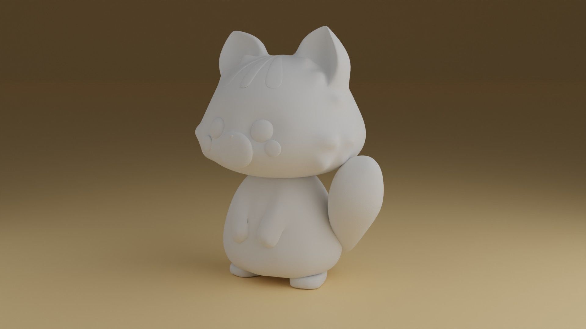 kitty 3D model 3D printable | CGTrader