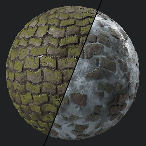 Texture Pavement Materials 37- Paving By Snow and Mud Seamless VR / AR ...