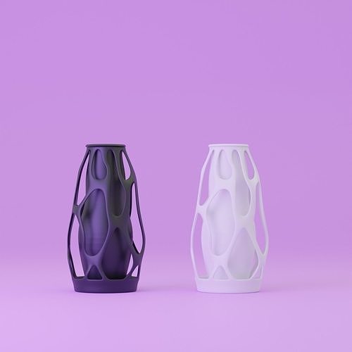 futuristic 3d printable flower vase-Customizable Home Decor 3D model 3D ...