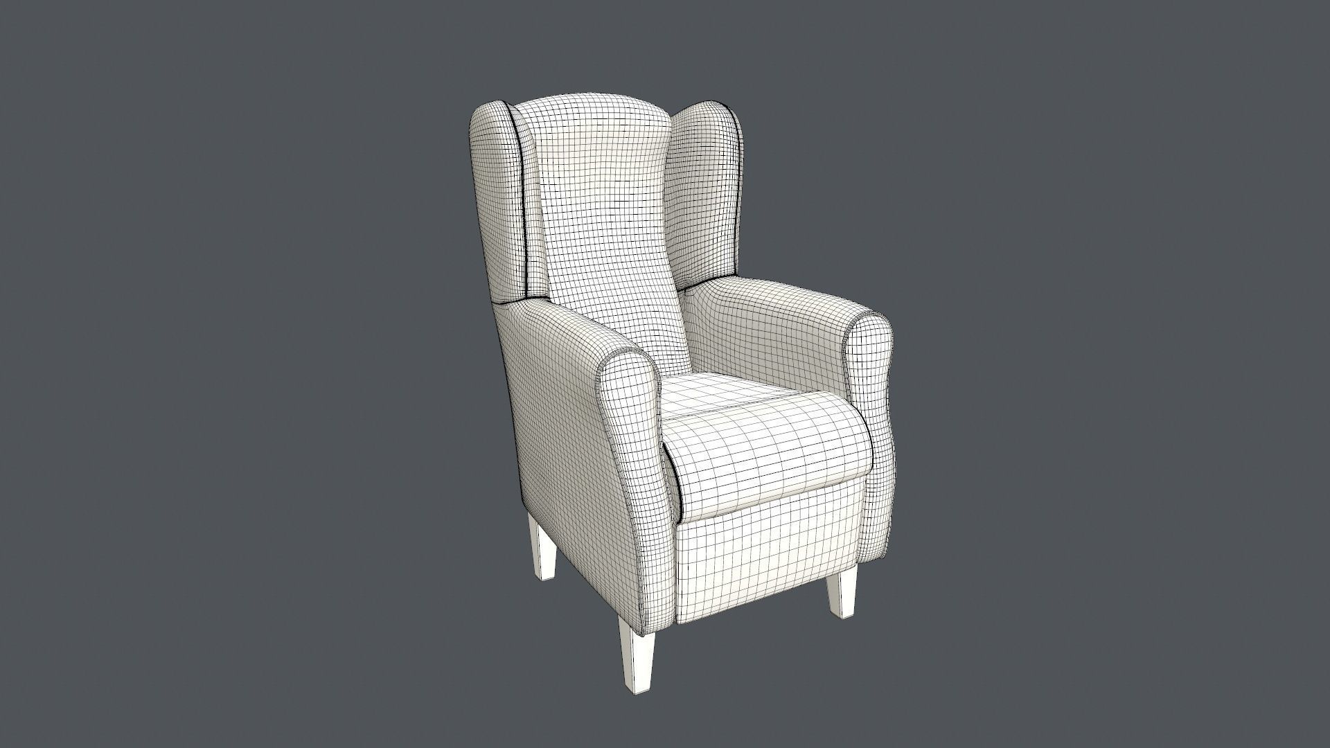 WingBack Chair 3D model | CGTrader