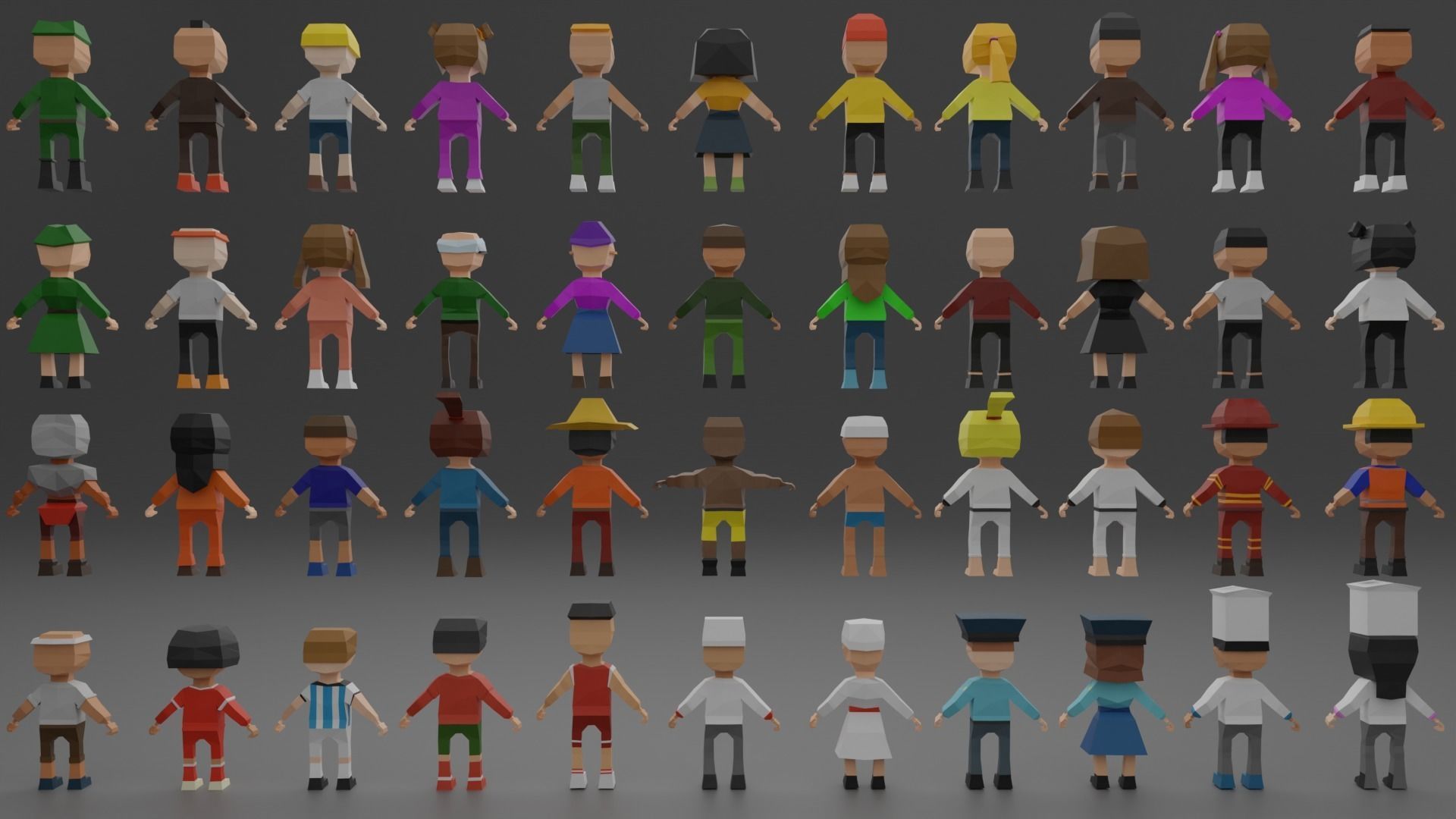 3D model characters VR / AR / low-poly | CGTrader