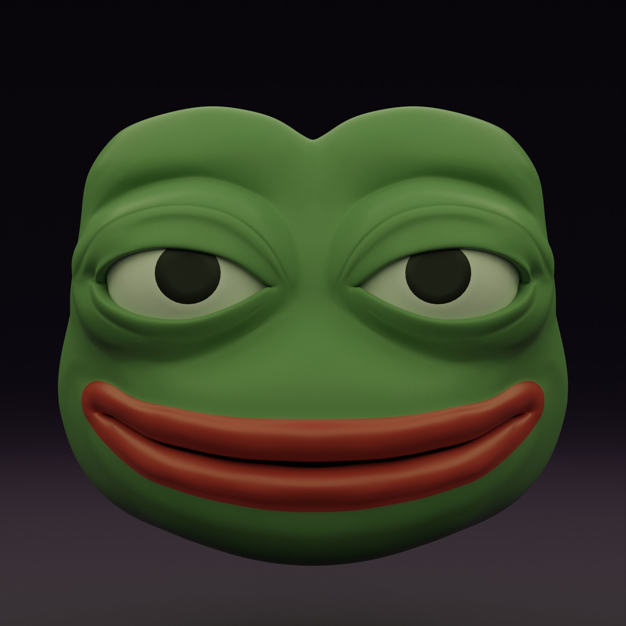 3D model Pepe the Frog Eye Rig and 5 Shape Keys Expressions Bundle VR ...