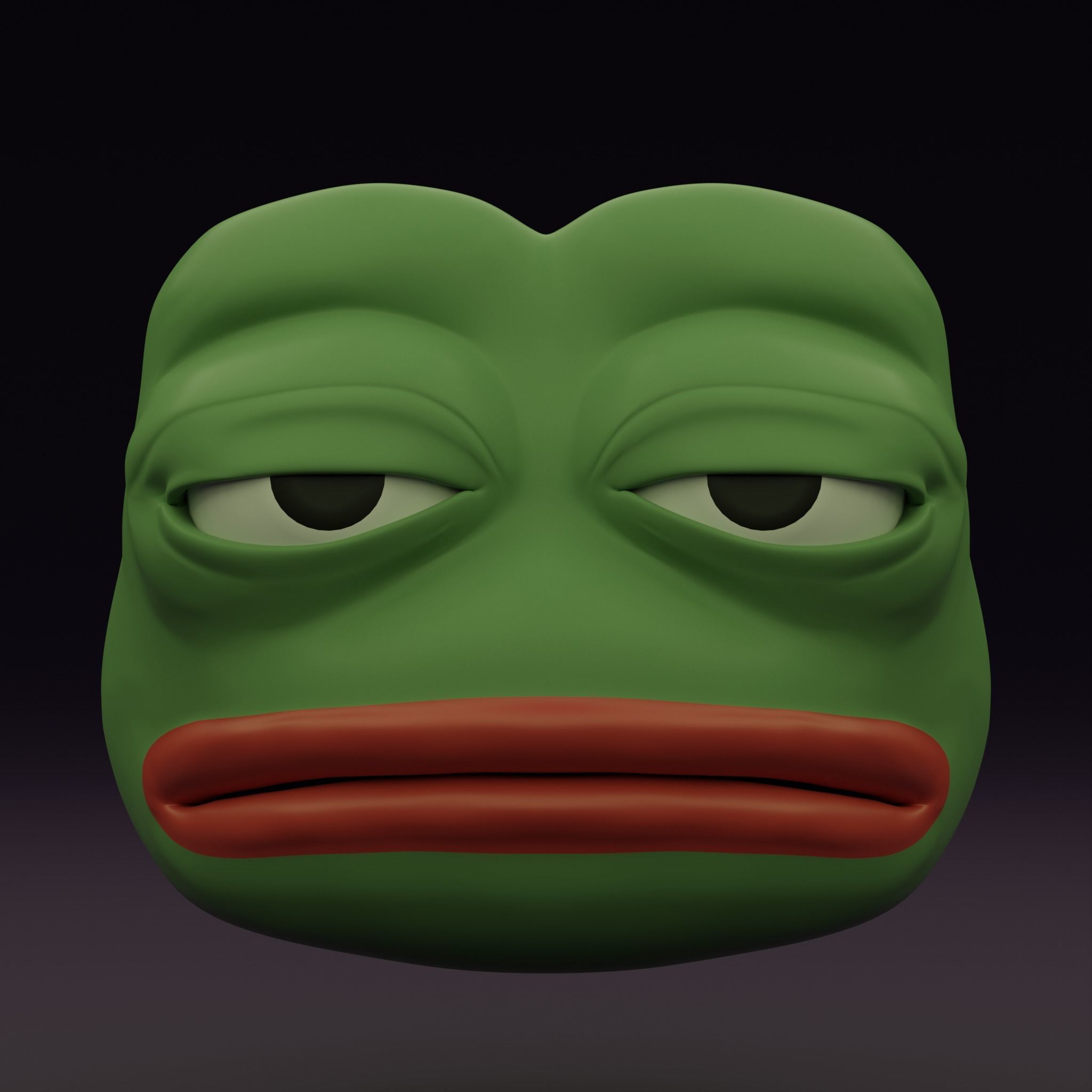 3D model Pepe the Frog Eye Rig and 5 Shape Keys Expressions Bundle VR ...