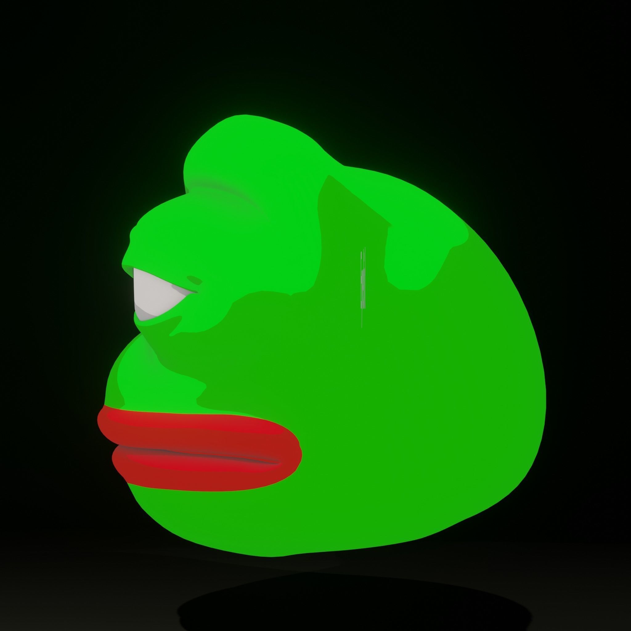 3D model Pepe the Frog Realistic and Cell Shaded - Eye Rig and Shape ...