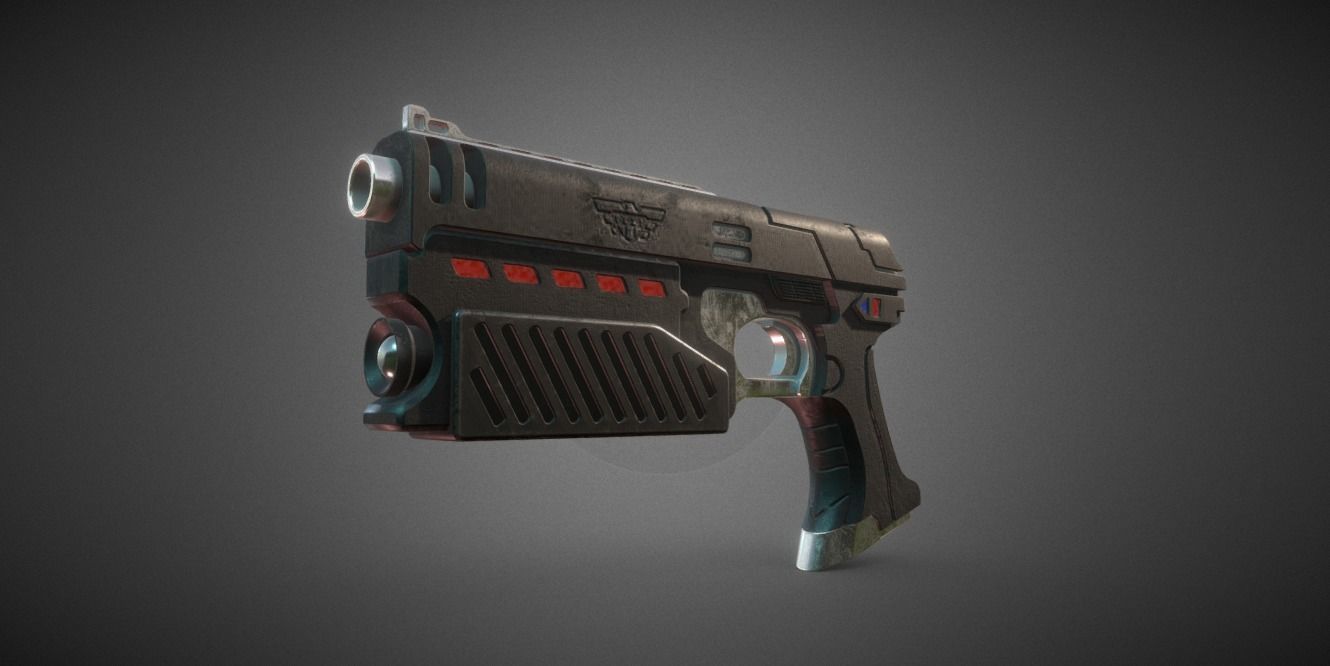 3D model Gun Dredd VR / AR / low-poly | CGTrader