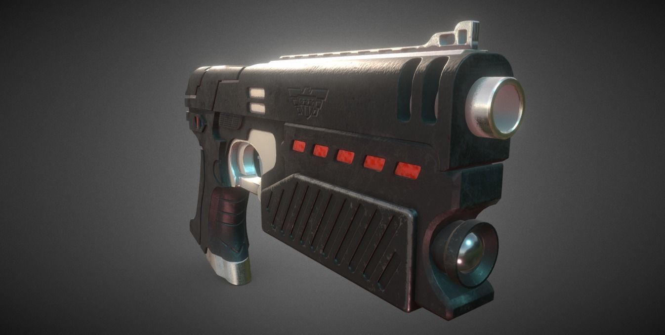 3D model Gun Dredd VR / AR / low-poly | CGTrader