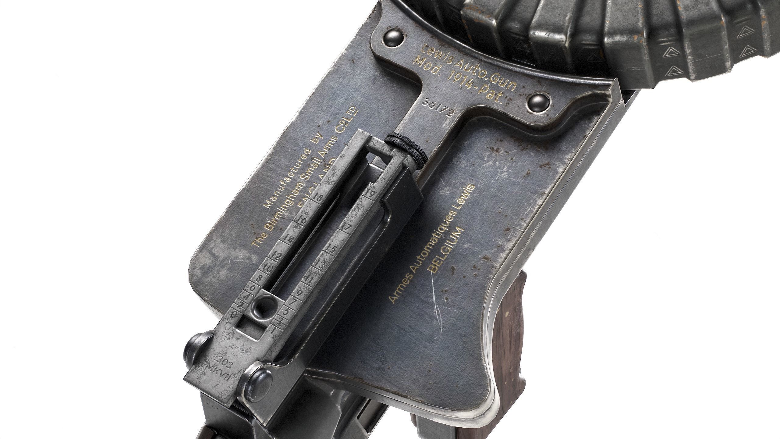 3D model PBR British Lewis Machine Gun VR / AR / low-poly | CGTrader